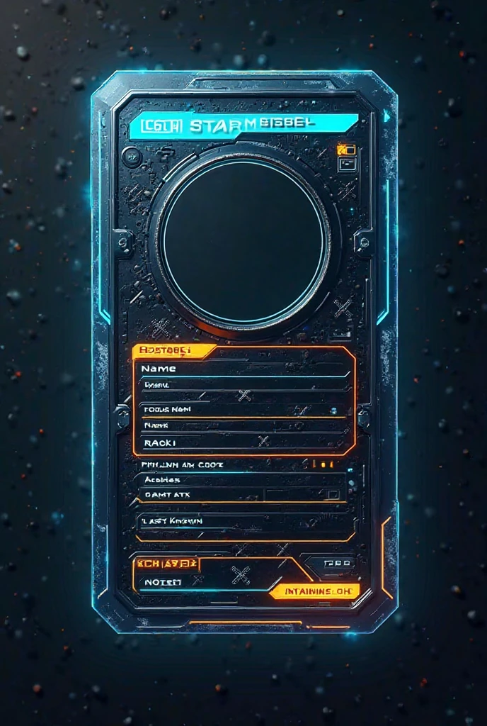 A futuristic sci-fi crew identification card for a spaceship - SeaArt AI