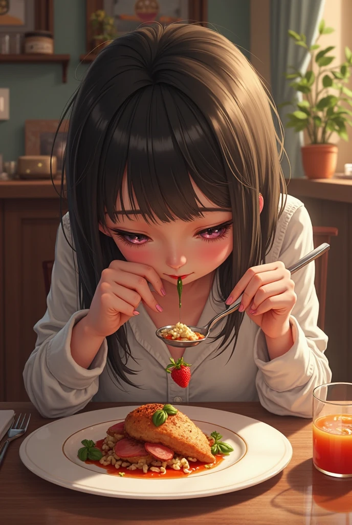 Show me someone eating it - SeaArt AI