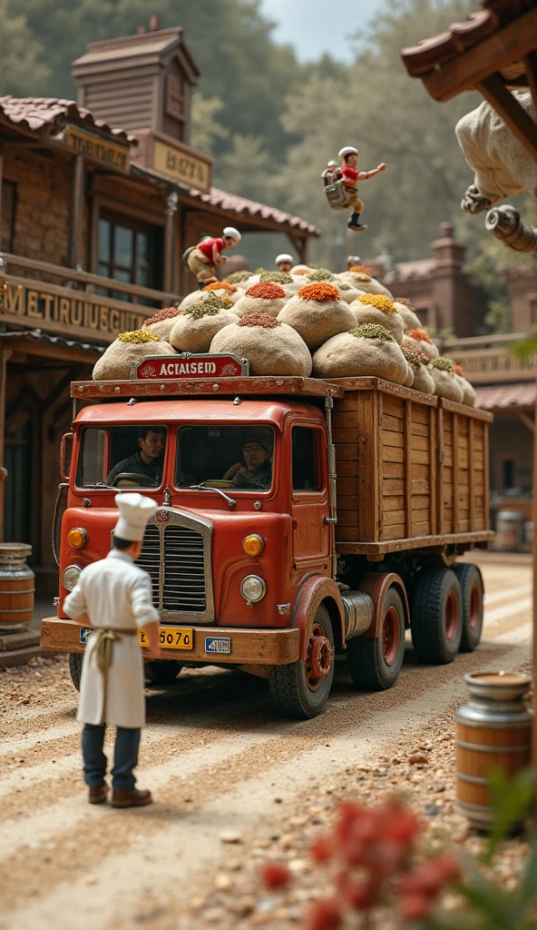 *"A massive wooden spice truck, marked ‘Tiny Chef’s Secret Spices ...
