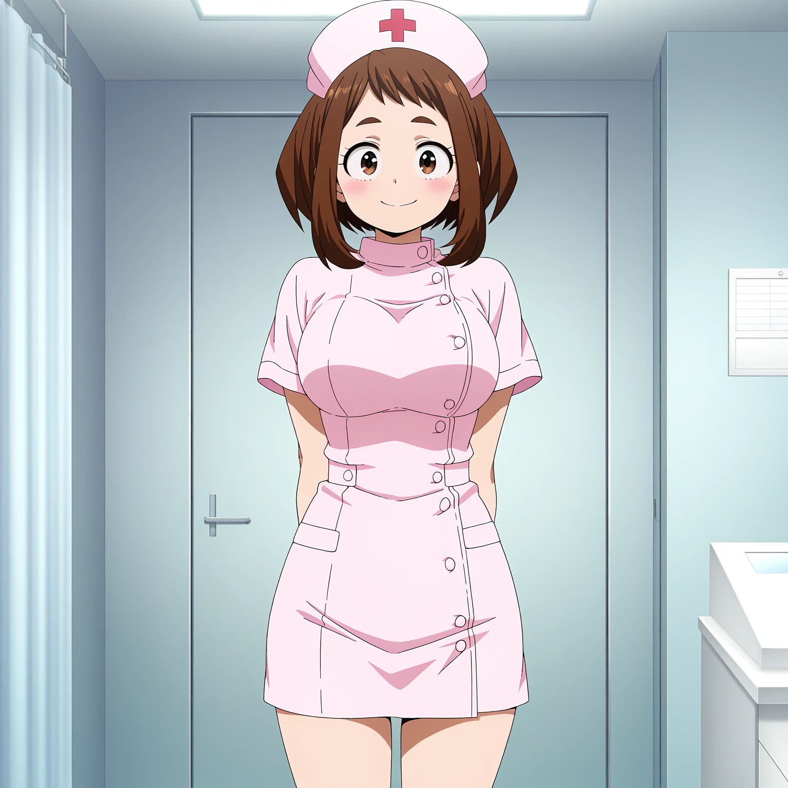 Score_6_up, best quality, anime screencap, 1girl, ochako uraraka ...