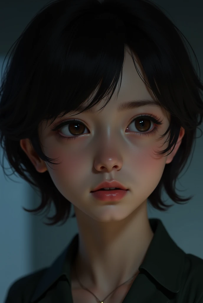 Chizuru's expression shifts slightly, a hint of uncertainty passing ...