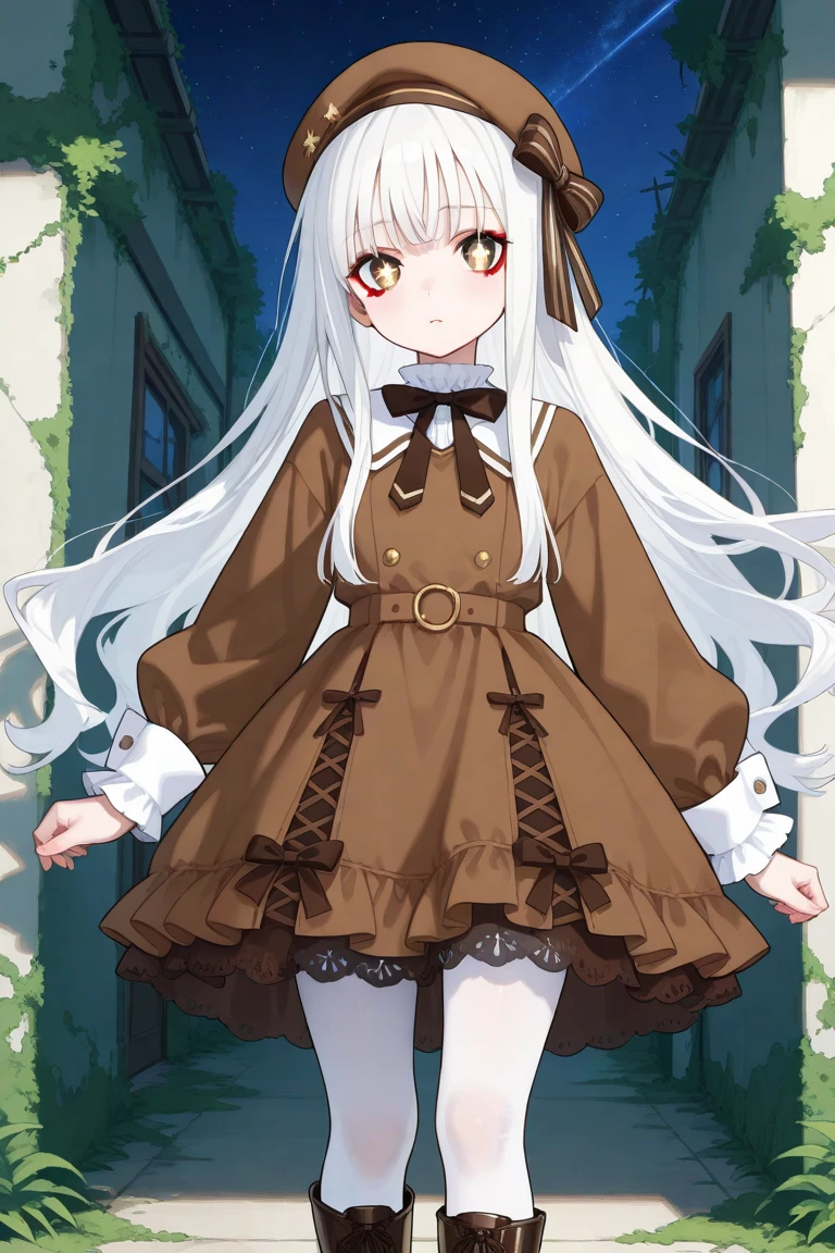 Petite adult girl, white soft long white hair, overgrown anime white ...