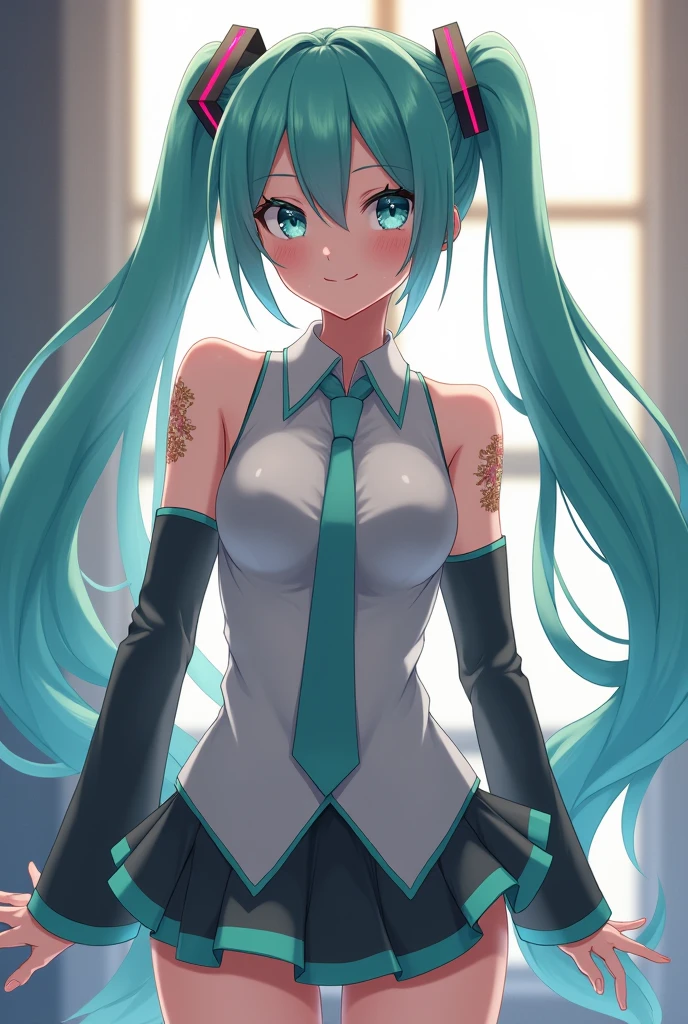 Create image create an image of Katsume Miku in high resolution sensual ...