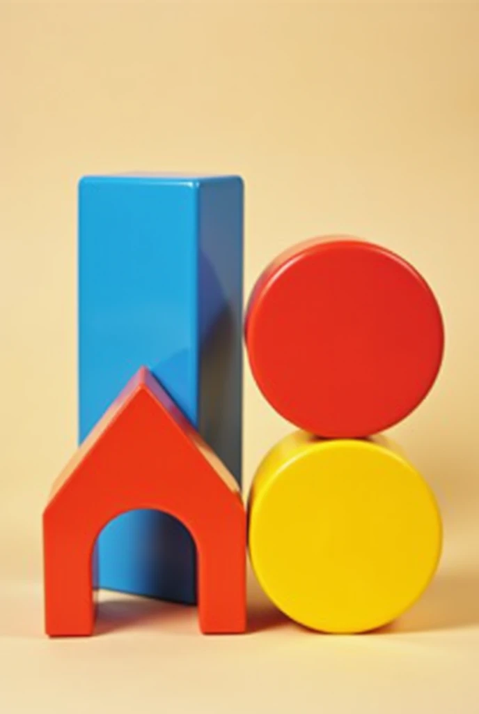 Preschool-level logic blocks with basic figures, square, a triangle ...