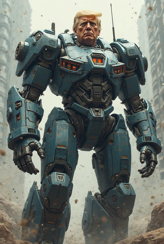 Donald Trump in mecha armour, brutal face, Шедевр, Реалистичная ...