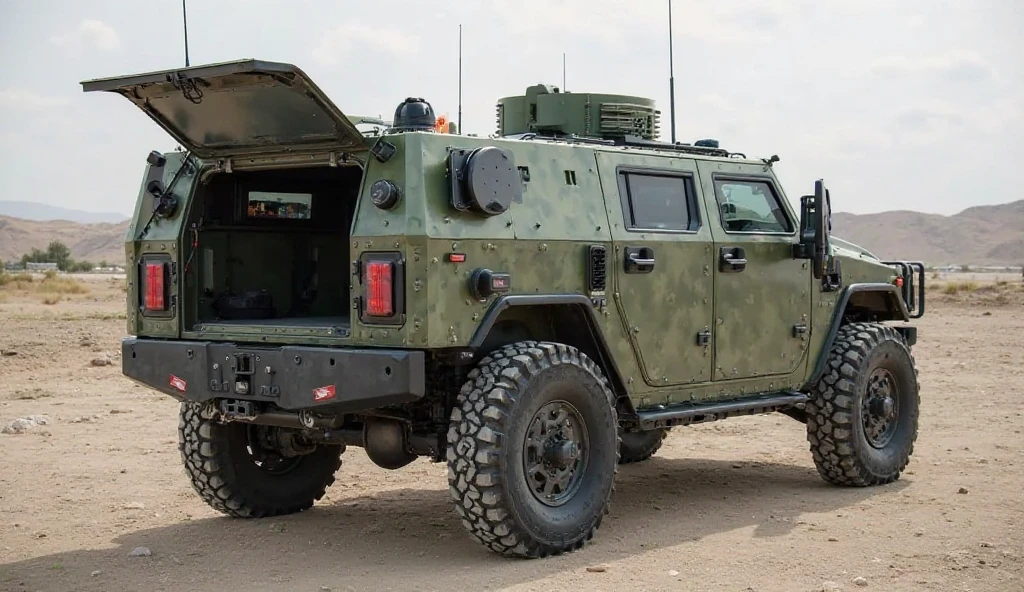 Entry & Exit: Large rear door for personnel and an emergency escape ...