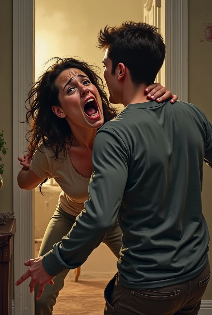 Make a freaked out woman, jealous and stressed with her husband who ...