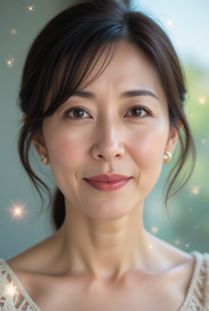 Mature Japanese woman, 48 years old, close-up portrait, ultra realistic ...
