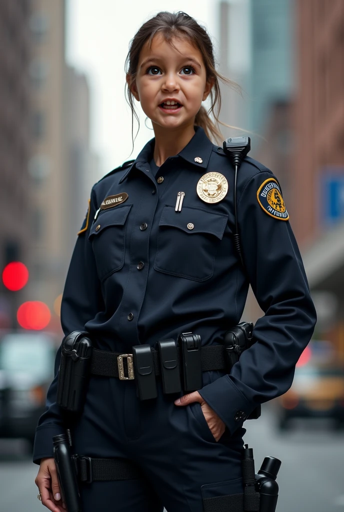 Generate an image of an adult female cop whose face doesn't look like a ...