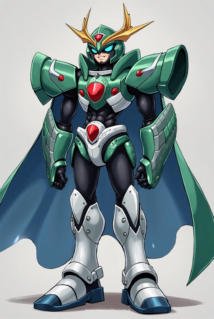 1boy,masculine traits,blue eyes,black sclera ,reploid helmet - SeaArt AI