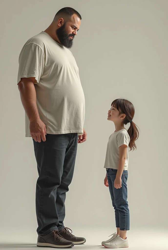A 180cm tall man standing next to a 160m girl - SeaArt AI