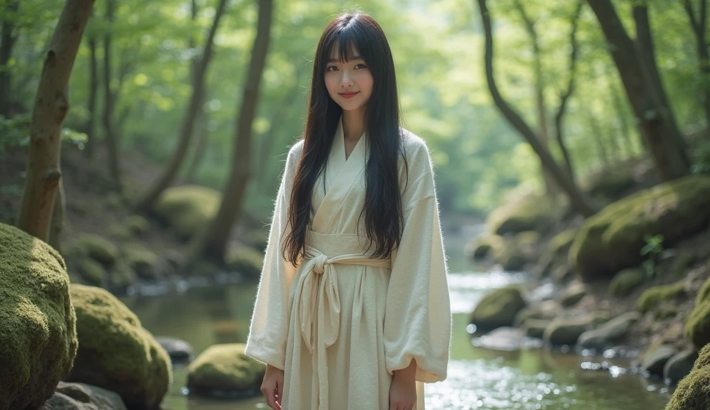 A real Oriental Japanese girl with 18 years old with beyond floor ...