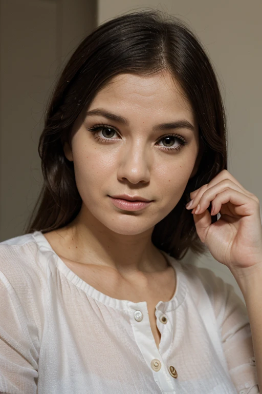 Made like a cartoon picture. with an interesting facial appearance ...