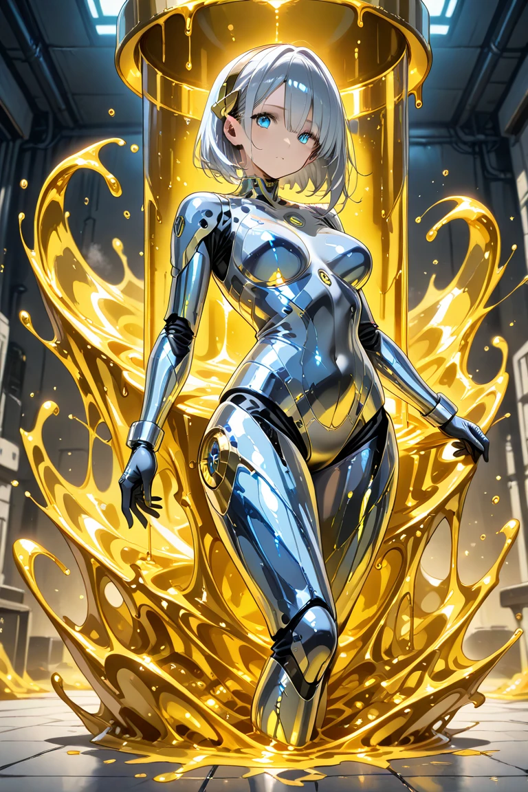 Android, Liquid Metal, metal skin - SeaArt AI