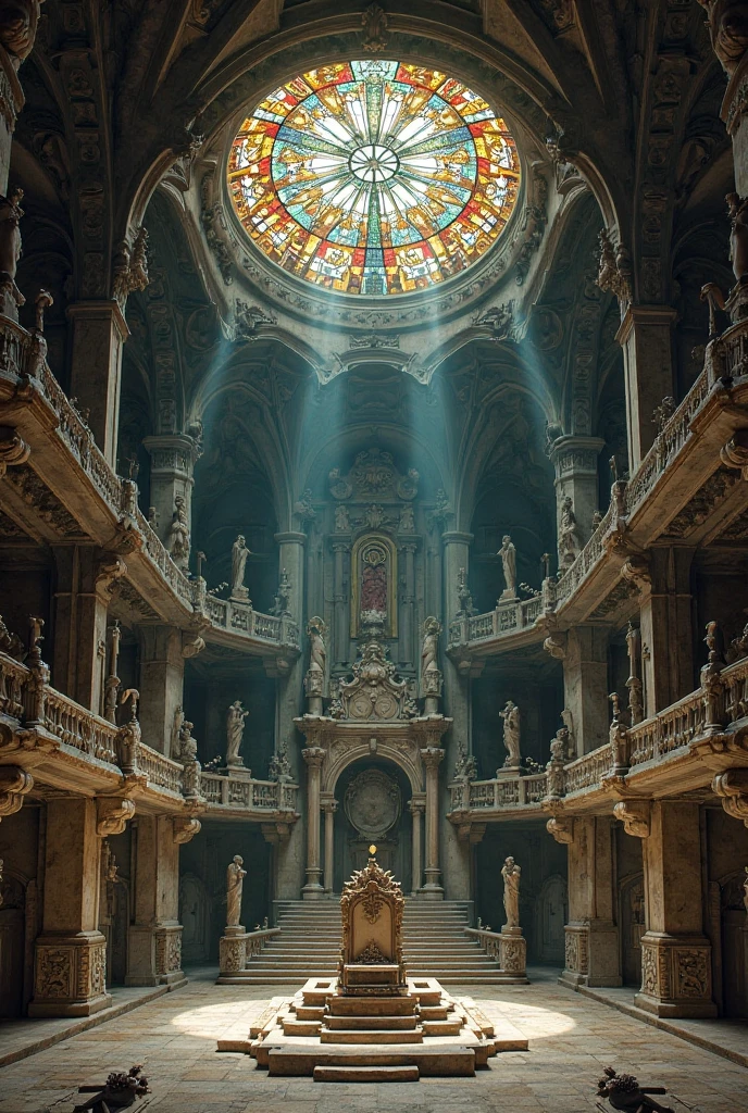 The central chamber of the temple has a vaulted ceiling that rises to ...