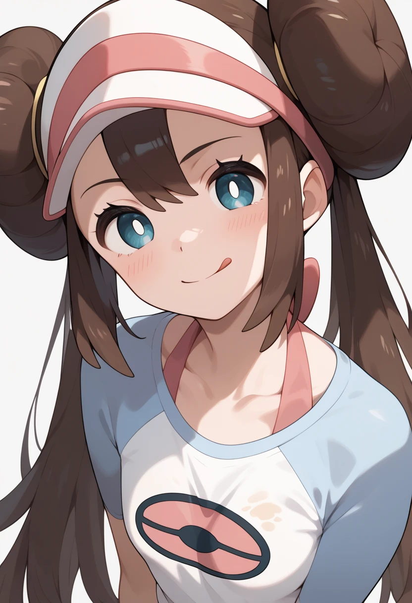 Aarosa, long hair, brown hair, double bun, twintails, visor cap - SeaArt AI