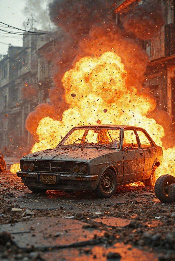 Generate an exploding car - SeaArt AI