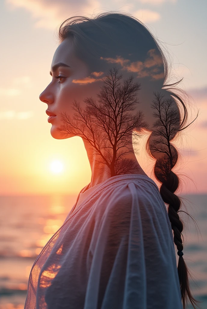 High quality, 8K Ultra HD, A beautiful double exposure that combines an ...