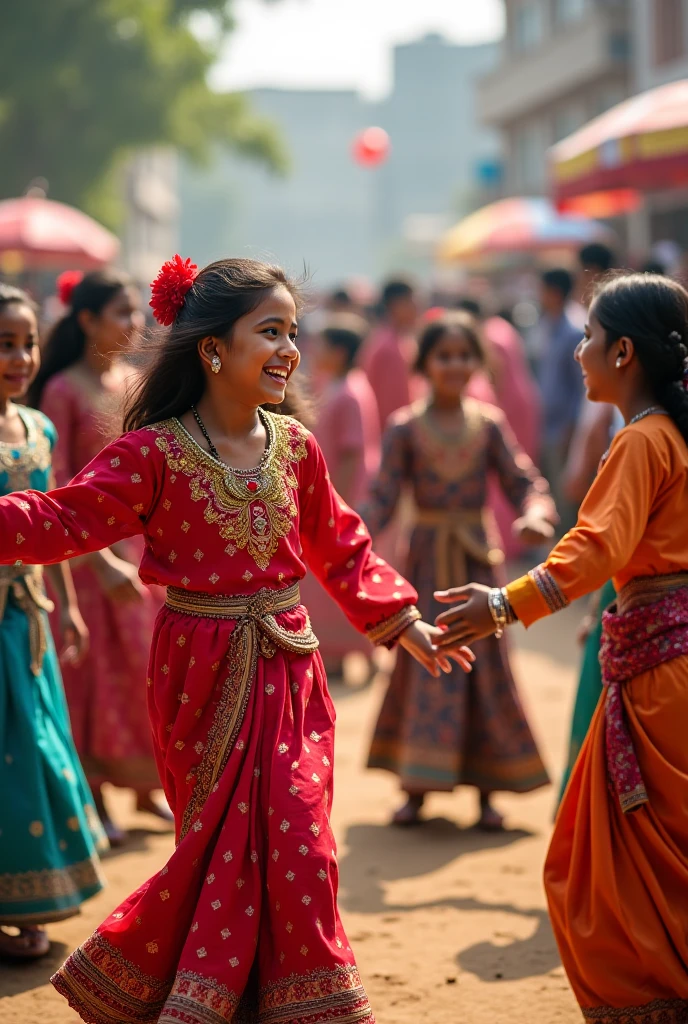 Eid Music bangla with muslim big festival eid celebrate with Three girl ...
