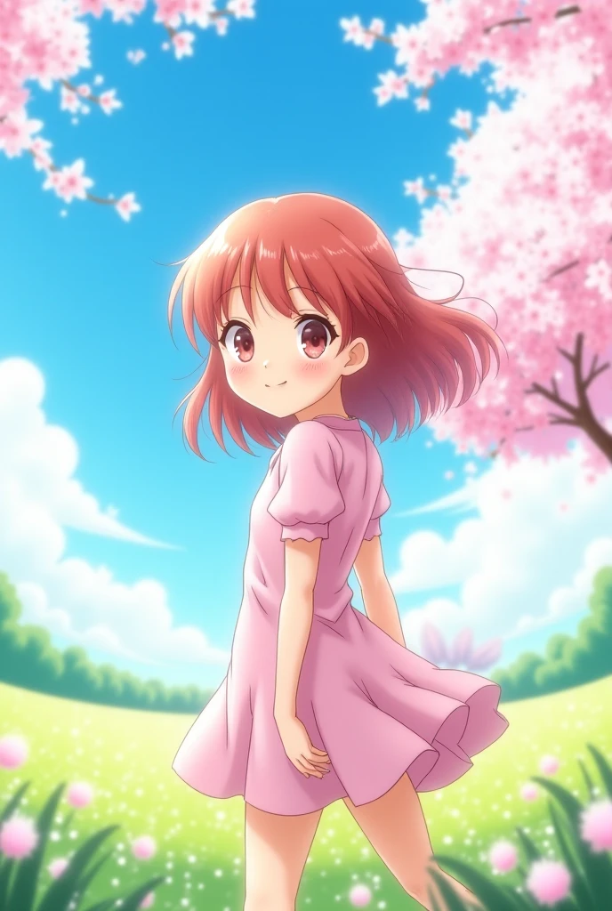 Anime cute girl high quality photo spring season - SeaArt AI