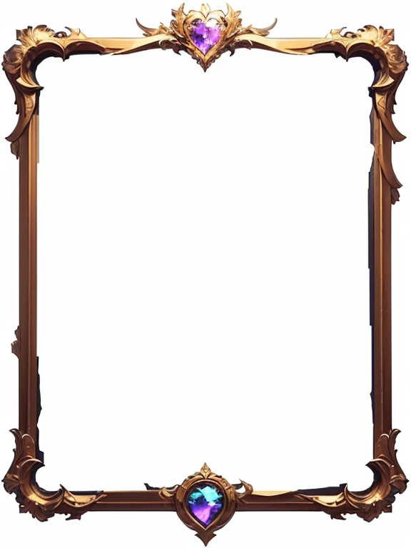 A picture of a frame with a heart on it, ornate borders + concept art ...