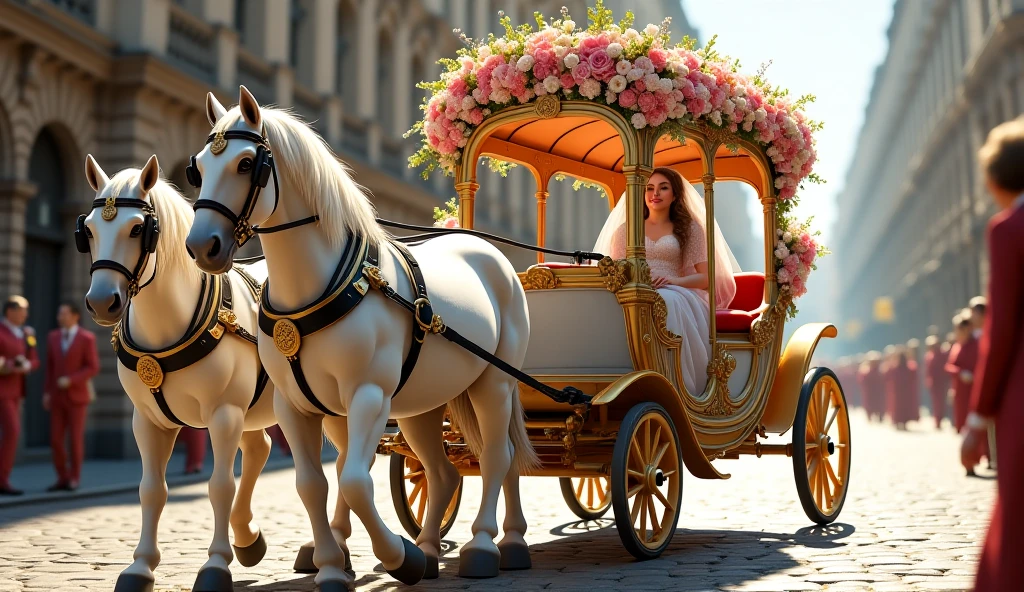 Bridal carriage and bridal flower - SeaArt AI
