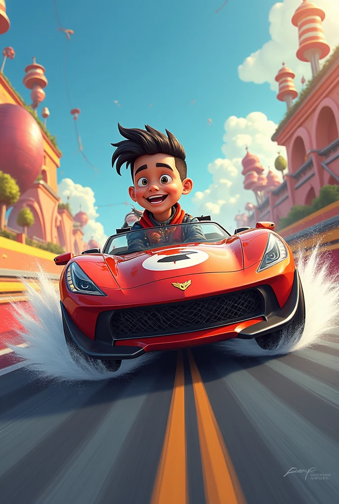 Brayan tests his ability by driving fast and feels adrenaline in ...