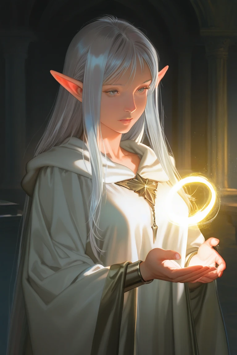 1 elven girl, surreal fantasy art by Alphonse Mucha, realistic 8K ...