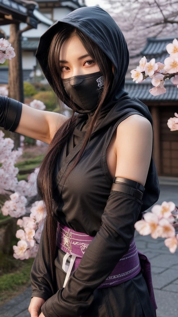 female ninja with shoulder brace, , 20 years old, beautiful face ...