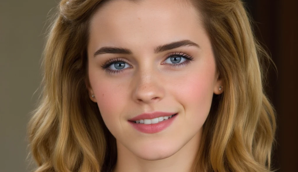 A western girl. beautiful. bright smile. blonde hair. brown eyes ...