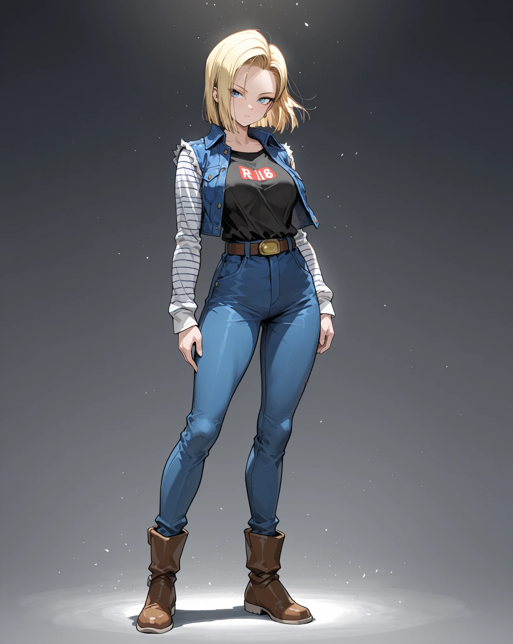 Full body, (Android 18), masterpiece, highest quality, UHD, retina ...