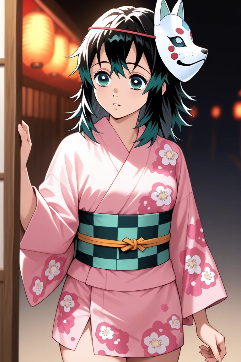 Makomo(Demon Slayer),long hair, blue eyes, black hair, long sleeves ...