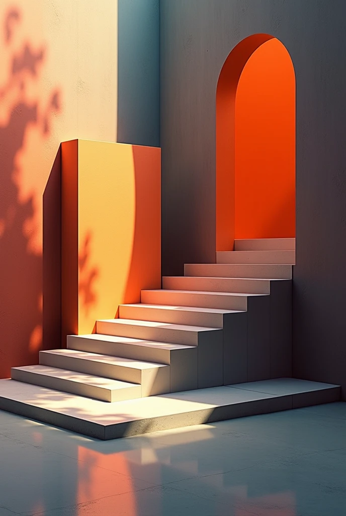 High quality, I want a composition with geometric figures (squares ...