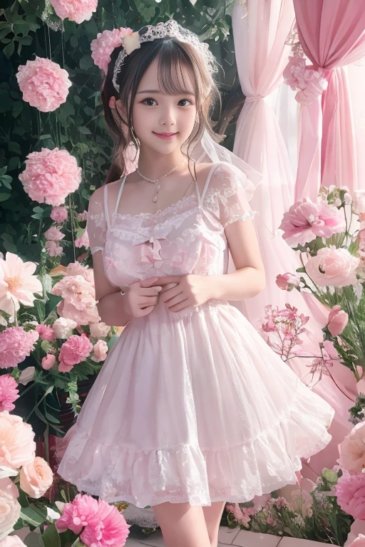 Baby face、smile、small breasts in Mbini、girl、Jill Stuart dress - SeaArt AI