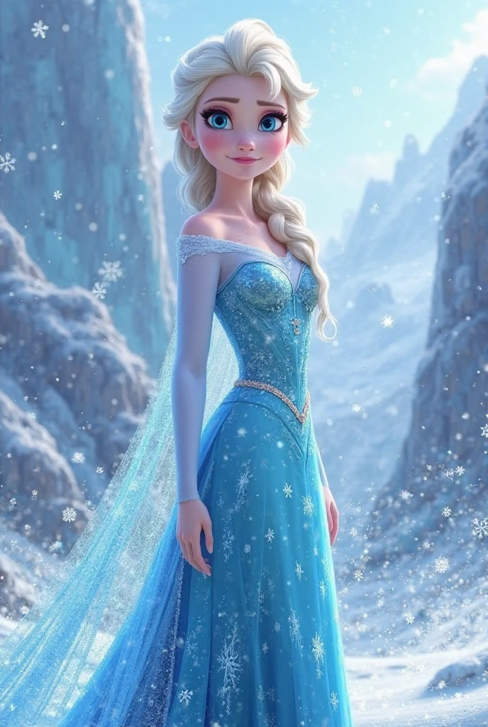 I want to convert to a picture that looks like the ice princess Elsa ...