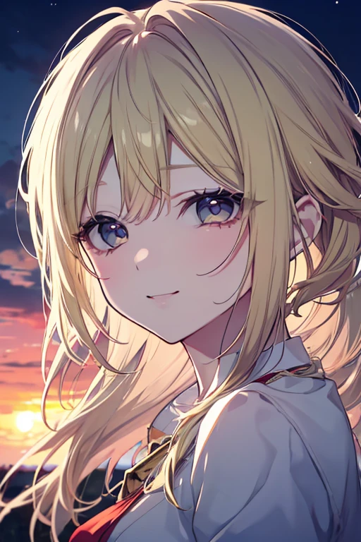 Short blonde、 neutral、Crisp Eyes、Handsome Guy、smile、 opens his mouth ...