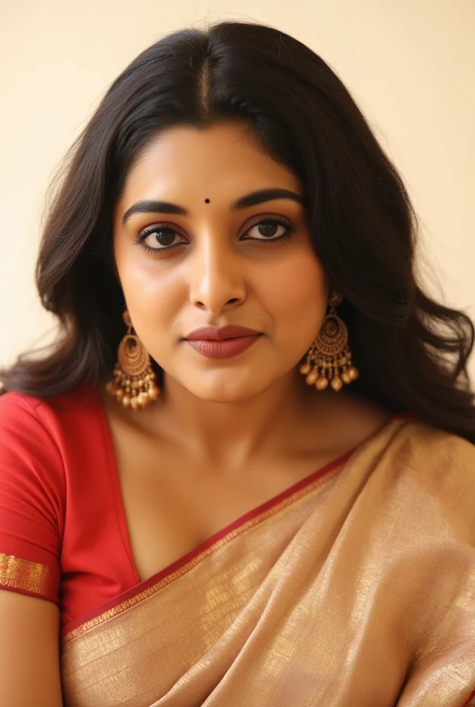 Hindu goddess rathi devi, waiting for sex on bed. deep neck blouse revealing cle - SeaArt AI