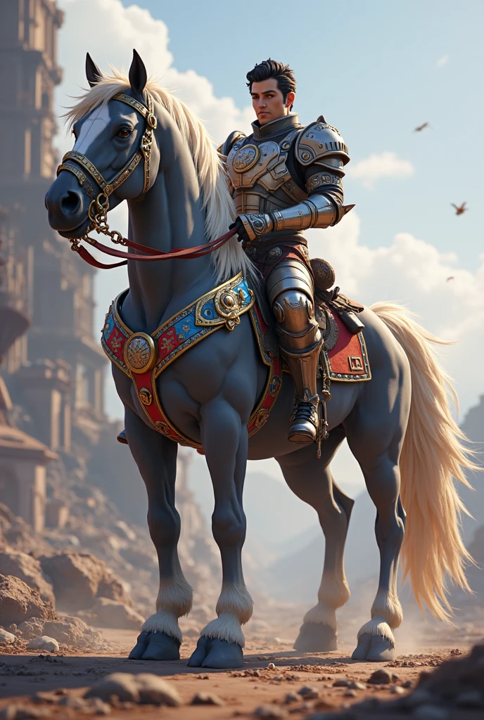 Overwatch character in the form of a horse - SeaArt AI