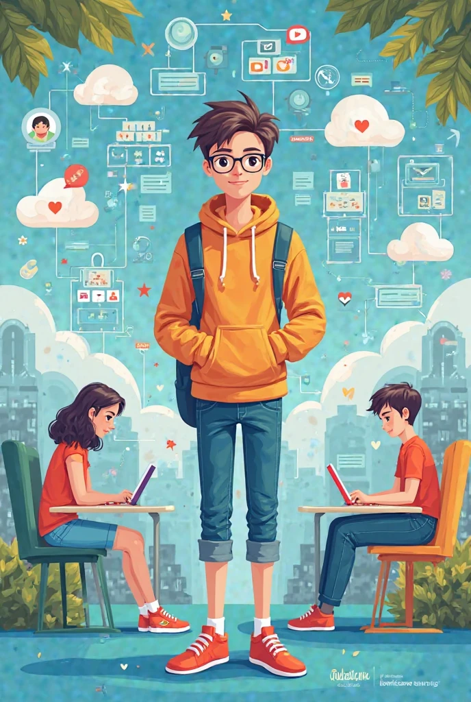 A poster about being a responsible social media use, digital ...