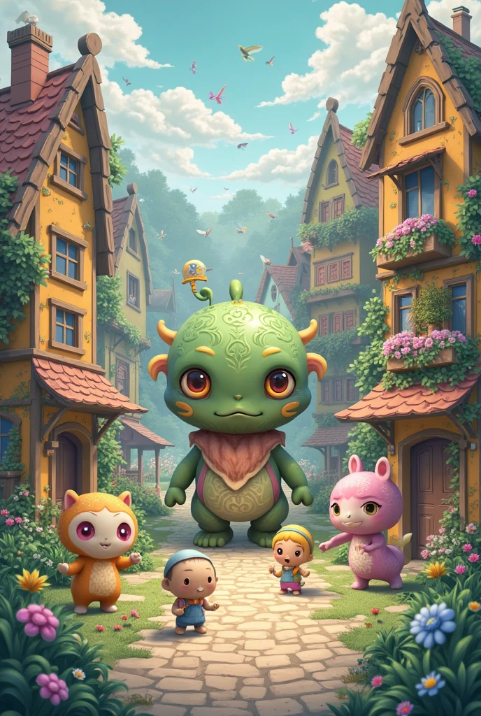 "A cute chibi town where [اسم المنتج] is the center of attention ...