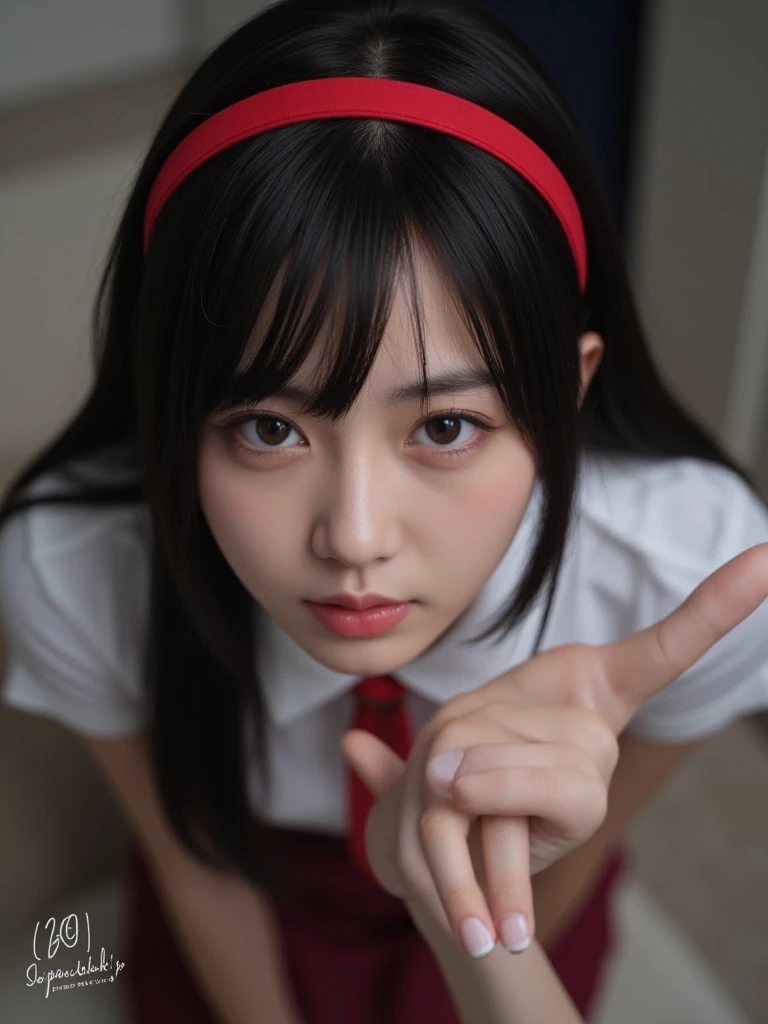 bullyingっこ)))、(((Spit )))、Spit、drool、angle from directly below - SeaArt AI