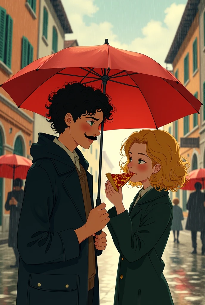 A beautifully hand-drawn anime-style illustration inspired by Studio ...