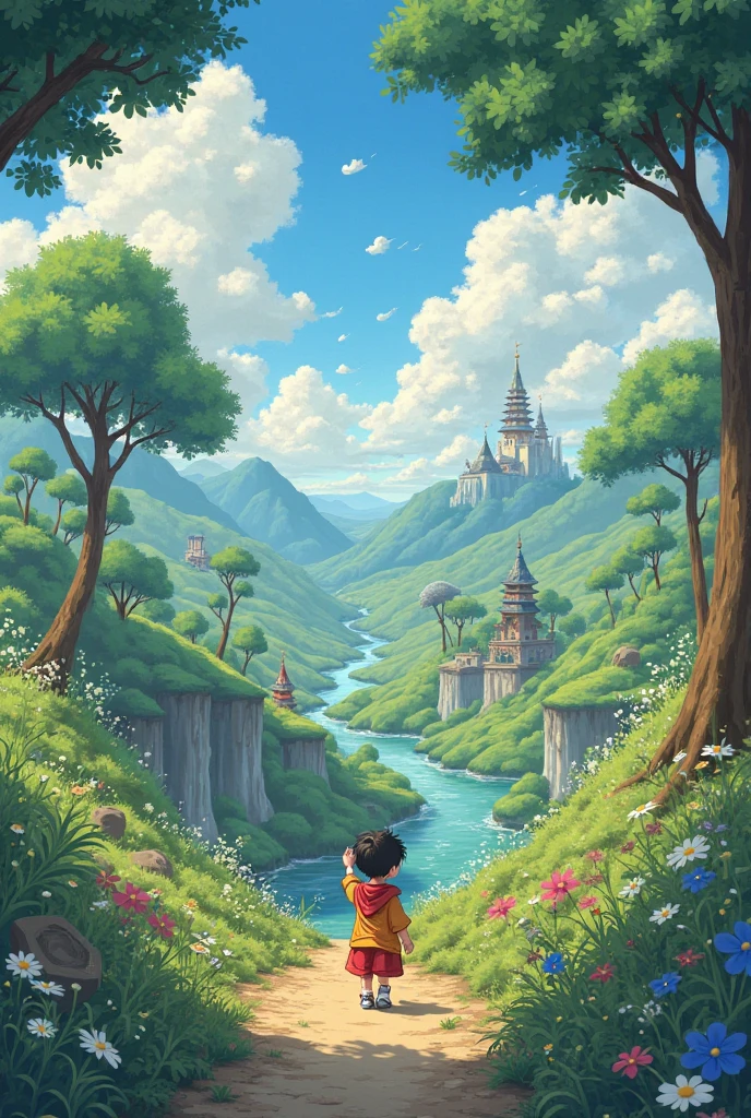Create an image for me on the Ghibli Studios model using the image ...