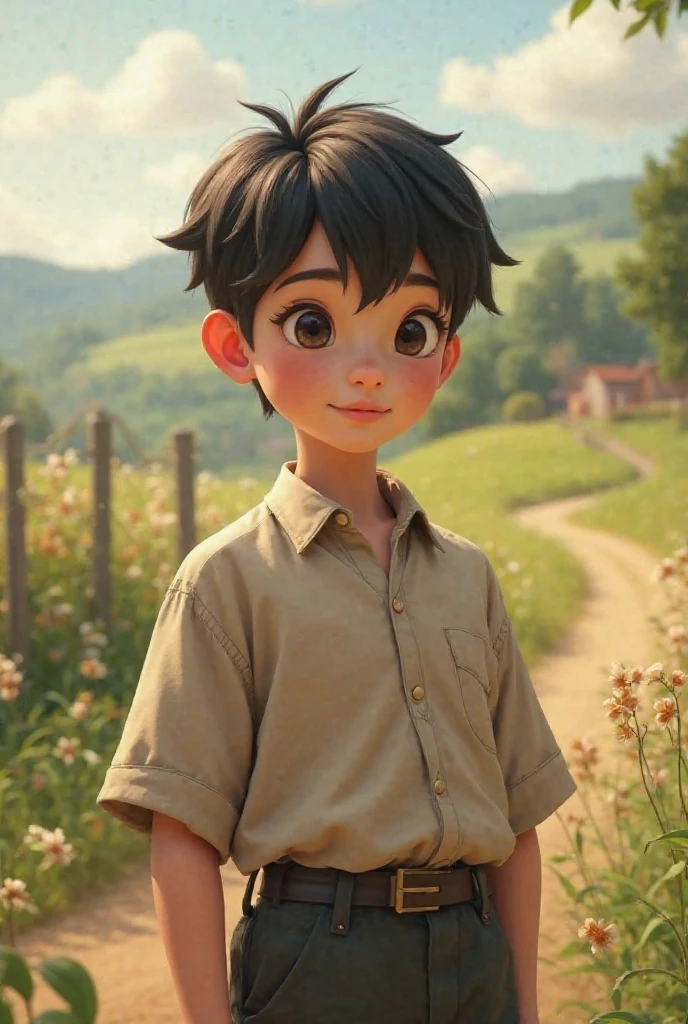 Create young boy, Beautiful face, nice look hair, color black - SeaArt AI