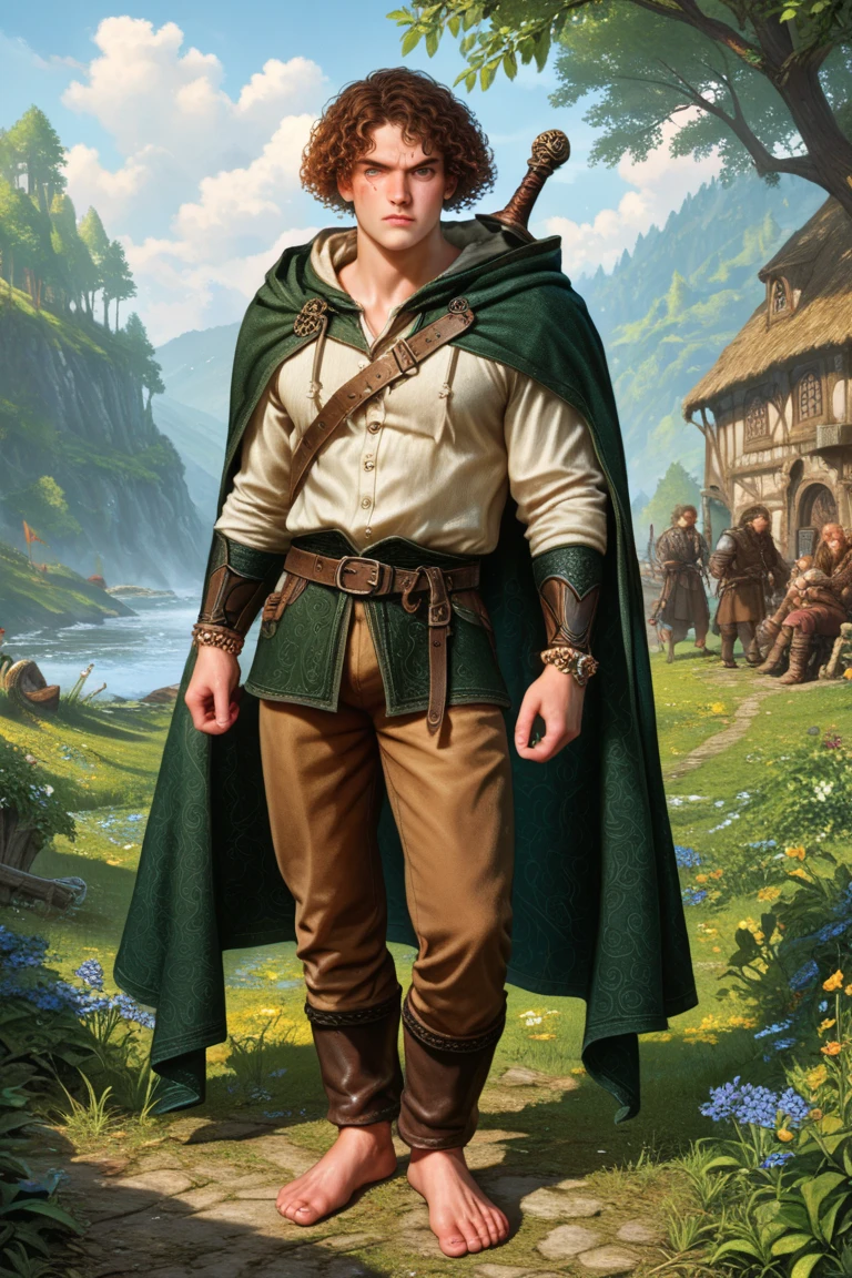 Character detailing, man, hobbit, single, without shoes, bare feet ...