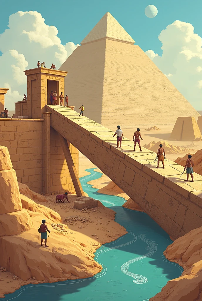 EASY-TO-DRAW IMAGE OF AN INCLINED RAMP DURING THE CONSTRUCTION OF A ...