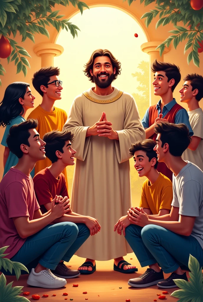 Cartoon of young white adults,negros,Pardos in fraternity in the 21st ...