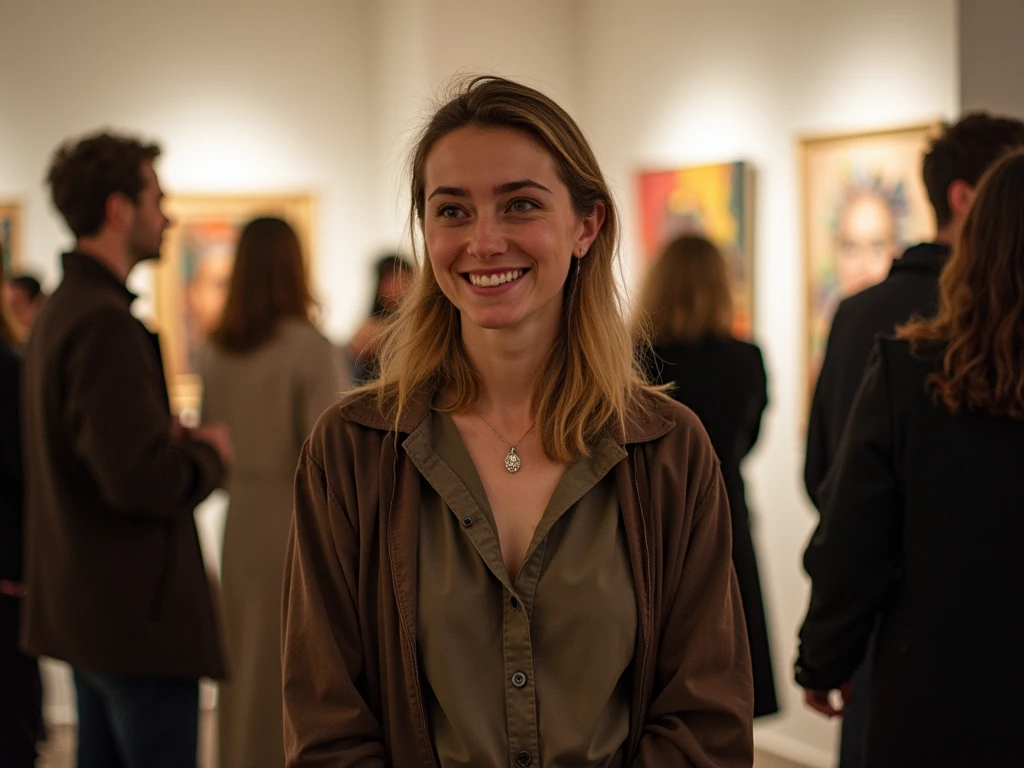 The story culminates in a woman's first exhibition, where her art is ...