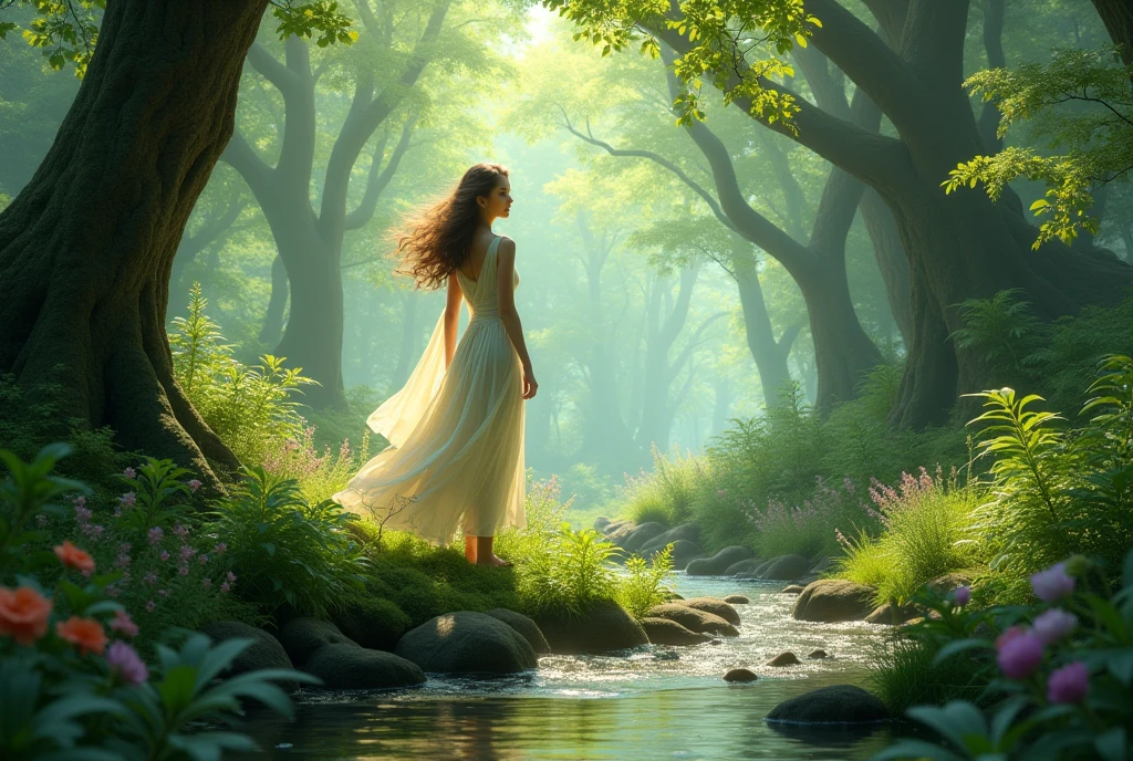 The model is using an empty model to participate in a story inside a ...