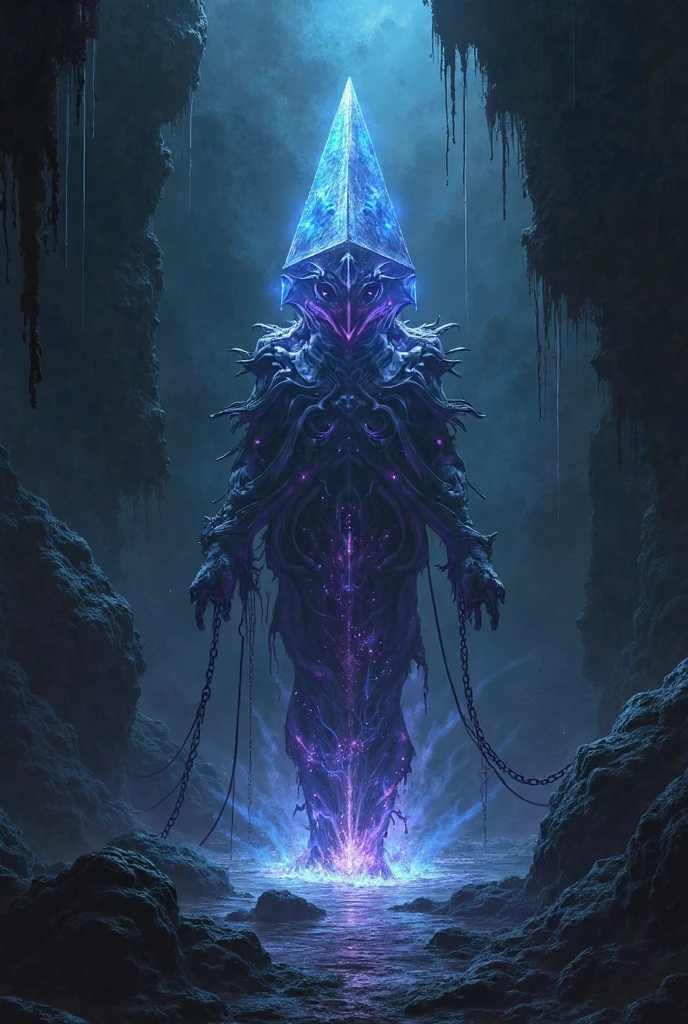 Make a scary abyss, Make a chained prism, Make aggressive details ...